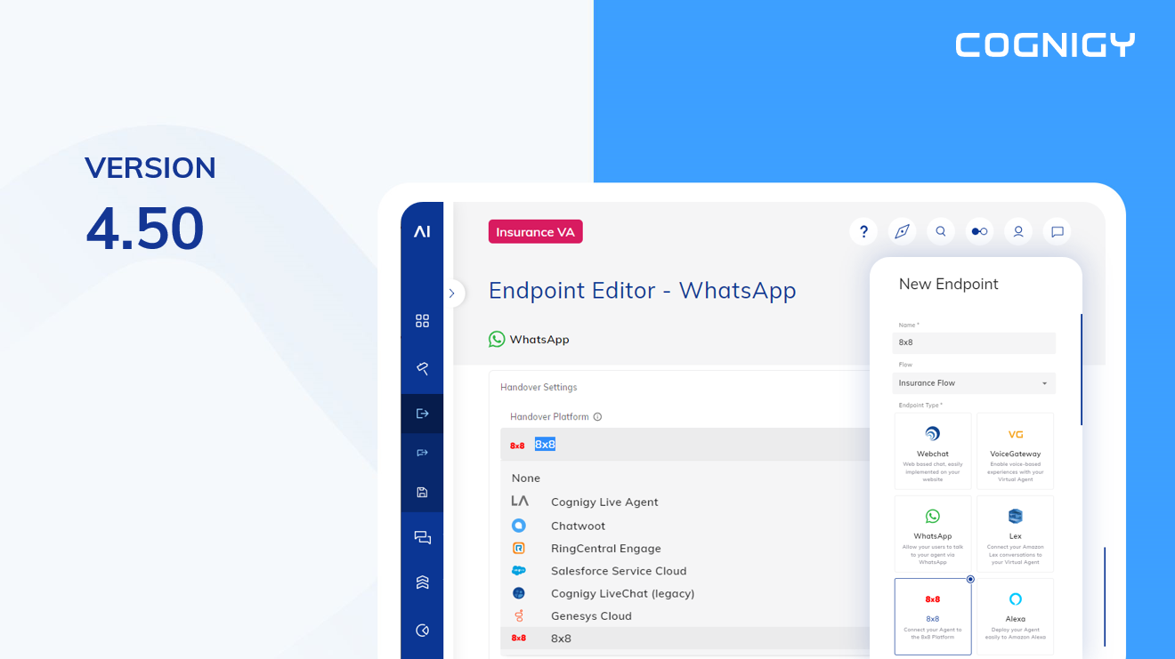 From Native 8x8 Integration to Call Transcription with Cognigy.AI v4.50