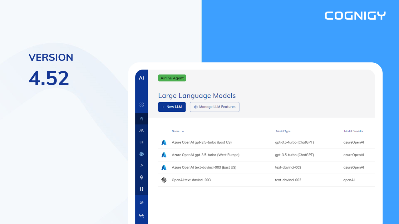 Powerful LLM Orchestration and More with Cognigy.AI v4.52